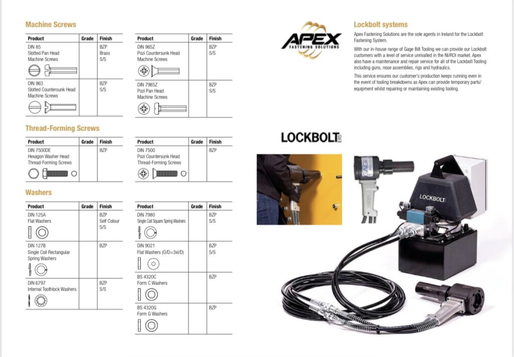 Fasteners and Fixings - Apex Fastenings